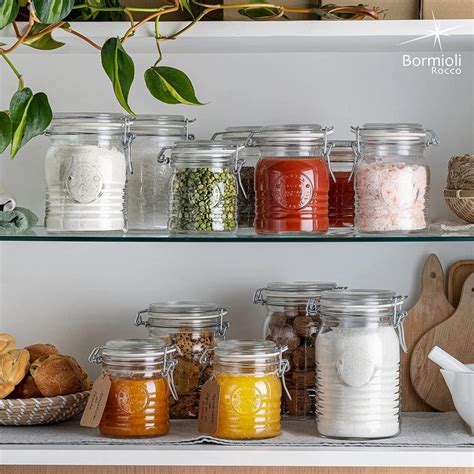 Bormioli Rocco Officina 1825 Variety Pack Set Of 3 Glass Jars 3375