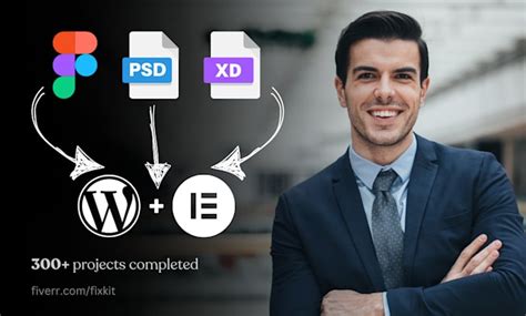 convert psd figma to wordpress website using elementor by fixkit fiverr