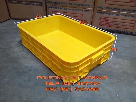 Cv Paletindo Inti Makmur Container Plastik Solid 60 X 40 X 15 Cm
