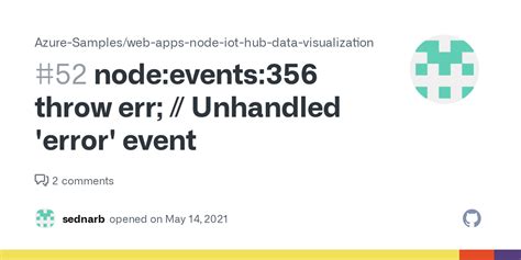Node Events Throw Err Unhandled Error Event Issue Azure Samples Web Apps Node
