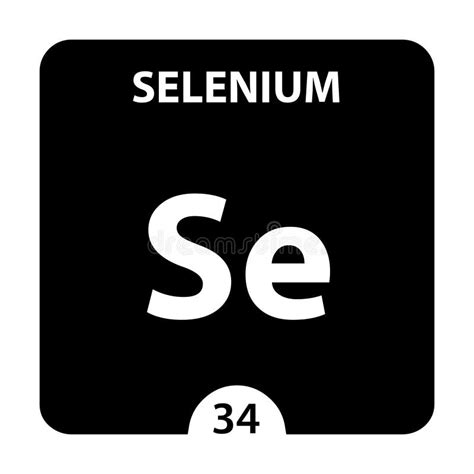 Selenium Se Chemical Element Selenium Sign With Atomic Number Chemical 34 Element Of Periodic
