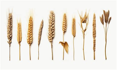 Premium Ai Image Variety Of Wheat Ultradetailed Multiple Angles Set