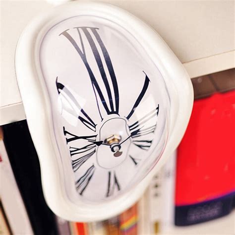 Melting Clock Block Type Twisted Clock Melted Cloc Vicedeal