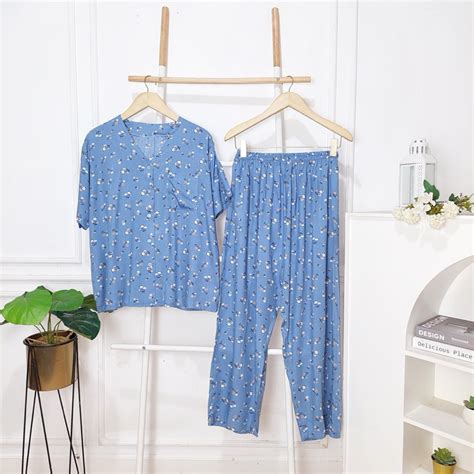 Jual COD PIYAMA PREMIUM LIDYA SET ONE SET PAJAMAS BAJU TIDUR PIYAMA KEKINIAN LENGAN PENDEK