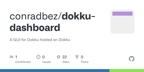 Github Conradbez Dokku Dashboard A Gui For Dokku Hosted On Dokku