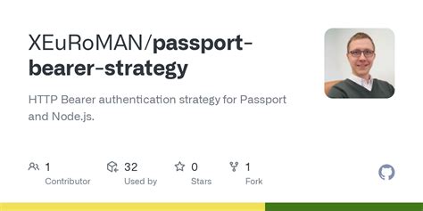 github xeuroman passport bearer strategy bearer authentication