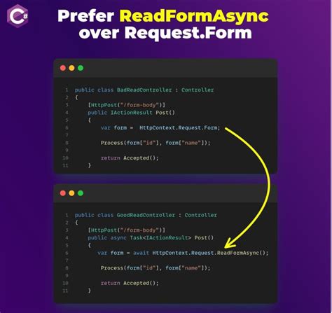 Asp Net Core Best Practices Readfromasync Over Requestform