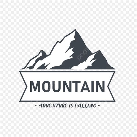 Mountains And Rivers White Transparent Mountains And Rivers Logo Retro