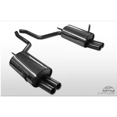 Silencieux Arrière Duplex Inox 2x76mm Type 13 Sans Découpe Pour Bmw