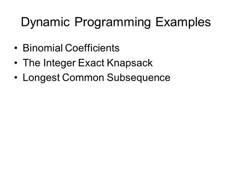 Design By Induction Part 2 Dynamic Programming Algorithm Design And