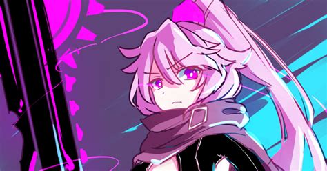 白猫プロジェクト 退魔のヘソ出しチェーンソー少女メア 牛乳ケーパーのイラスト Pixiv