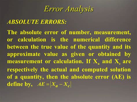 Introduction To Numerical Analysis Ppt Physics Science