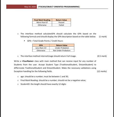 Solved May 19 2020 Itse203object Oriented Programming