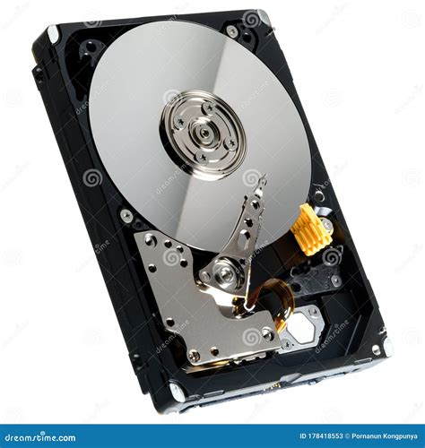 A Computer`s Hard Disk Hdd Data Storage Drive Without Shield Isolated