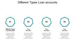 Different Types Loan Accounts Ppt Powerpoint Presentation File Design