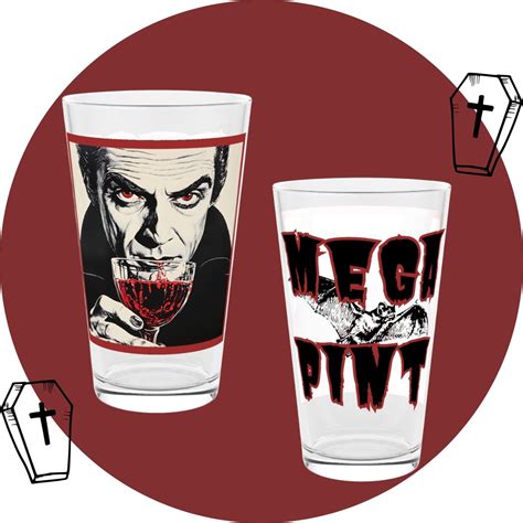 Mega Pint Pint Glass Dracula Glass Halloween Decor Vampire Glass