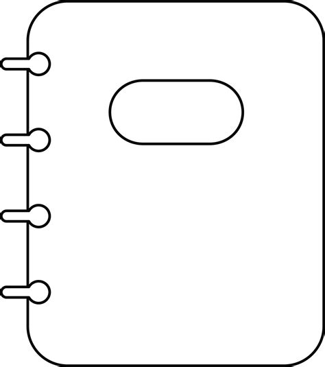 Blank Diary In Black Line Art 24286735 Vector Art At Vecteezy