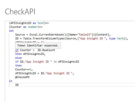 Token Identifier Expected Before If Condition Microsoft Fabric Community