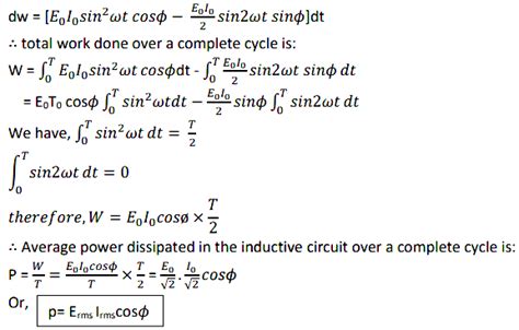 A Using Phasor Diagram Derive The Expression For The Current Flowing In An Ideal Inductor
