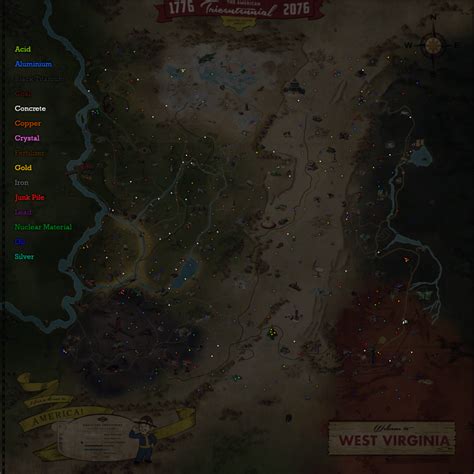 Fallout 76 Resource Map For Lead Acid Oil And More
