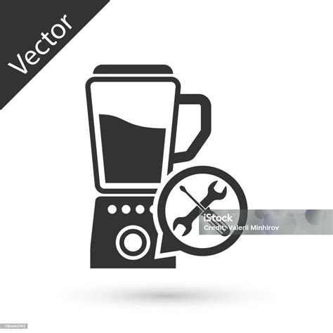 스크루 드라이버와 렌치 아이콘이 흰색 배경에 고립 된 회색 블렌더 조정 서비스 설정 유지 보수 수리 및 수정 벡터 일러스트 가정