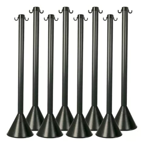 Kit 8 Pedestal Organizador Fila Balizador Postinho Lotérica Cor do