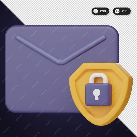 Premium Psd Secure Email Cyber Security Icons Set Ux Ui Web Design Elements 3d Rendering