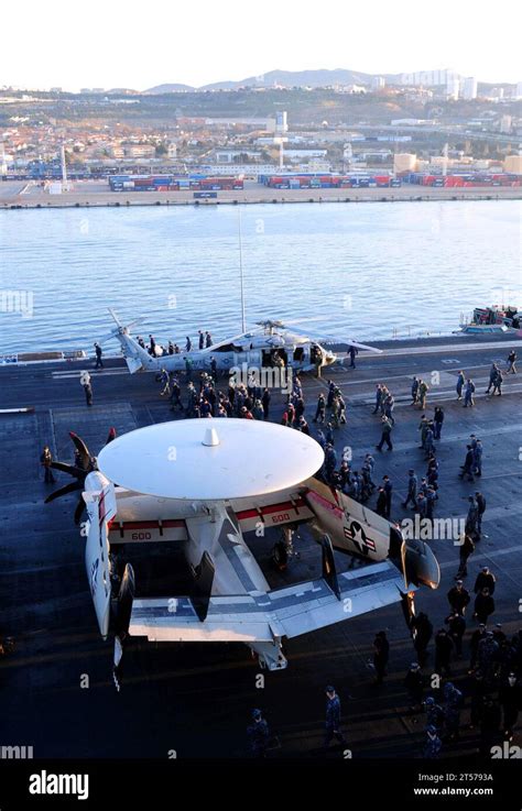 Us Navy Sailors Conduct A Foreign Object Debris Fod Walk Down On The