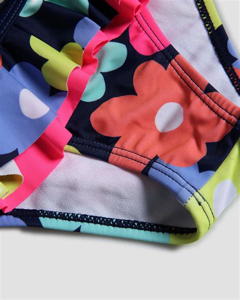 Riachuelo Biquíni Infantil Floral Babados Rosa Accessori By Riachuelo