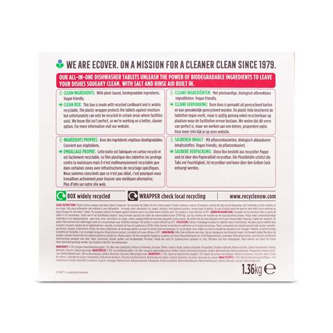 Dishwasher Tablet Dishwasher Tablets 68s Ecover Singapore