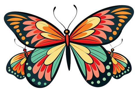 Colorful Butterfly With Intricate Wing Patterns Premium Ai Generated
