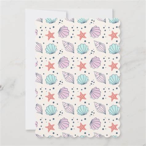 Shell Birthday Party Shellebrate Girls Invitation Zazzle