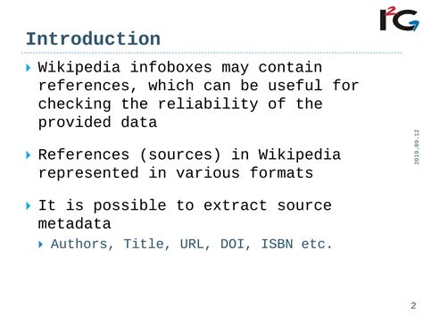 Reference Extraction From Wikipedia Infoboxes Ppt