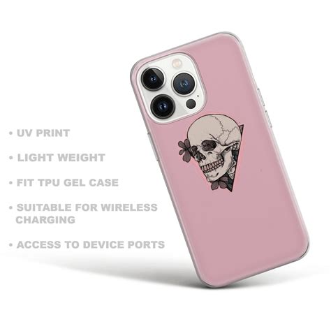 Pink Skeleton Phone Case Skull Cover Fit For Iphone 15 14 13 12 11 Pro