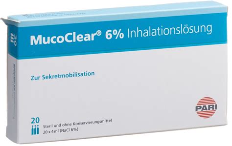 Mucoclear 6 Nacl Solution Inhalation 20 X 4 Ml