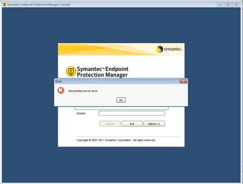 Symantec Endpoint Manager Error Jcface