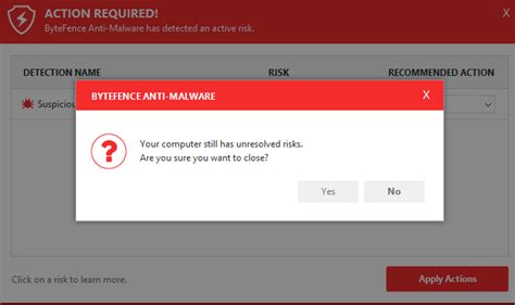 The Yes Option To Close The Anti Virus Pop Up Is Faded So It Looks Like You Cant Click It R