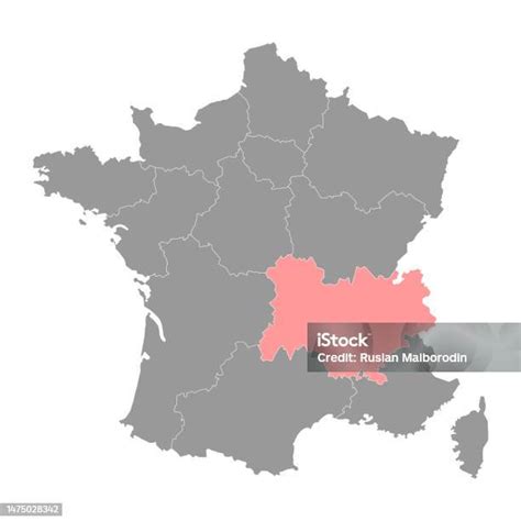 オーヴェルニュローヌアルプ地図フランスの地域ベクターイラストレーション アイコンのベクターアート素材や画像を多数ご用意 アイコン
