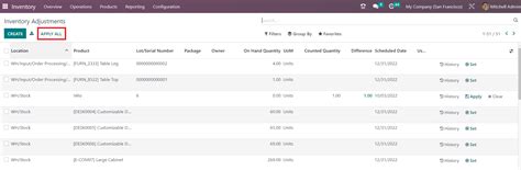 Inventory Adjustment In Odoo 16 Inventory Odoo V16 Enterprise Edition Book