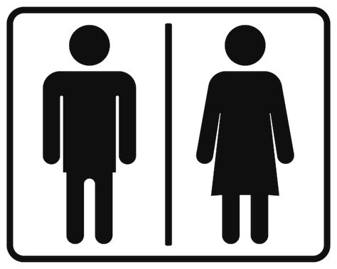 Señal de aseo o baño Vector Premium