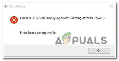 FIX AutoIt Error Line Error Opening The File On Windows