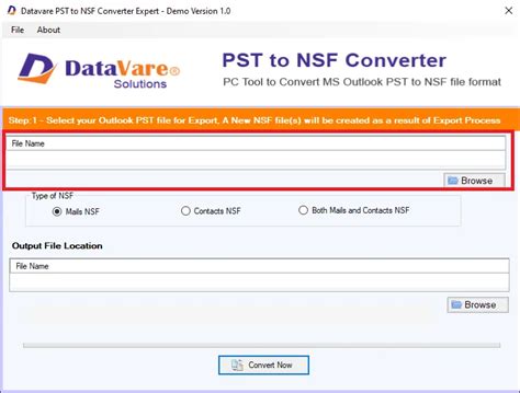 How To Convert PST To NSF With Datavare Software
