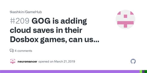 GOG Is Adding Cloud Saves In Their Dosbox Games Can Use This Feature In GameHub Issue