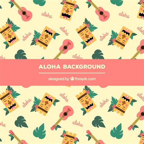 Free Aloha Background With Pretty Hawaii Elements Nohatcc
