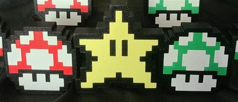 D Printed Bit Super Mario Bros Items Set Items Etsy