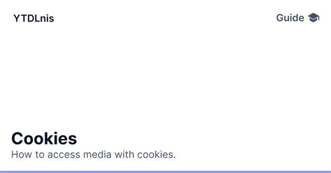 Cookies Guides