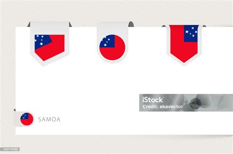不同形狀薩摩亞的標籤標誌集合薩摩亞絲帶標誌範本向量圖形及更多三角旗圖片 三角旗 價格 大洋洲 Istock