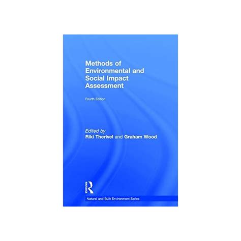 Buy Methods Of Environmental And Social Impact Assessment Natural And
