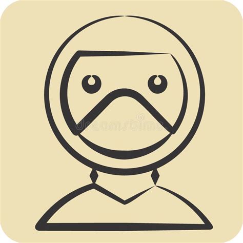 Icon Cloth Cover Related To Ninja Symbol Hand Drawn Style Simple Design Editable Stock