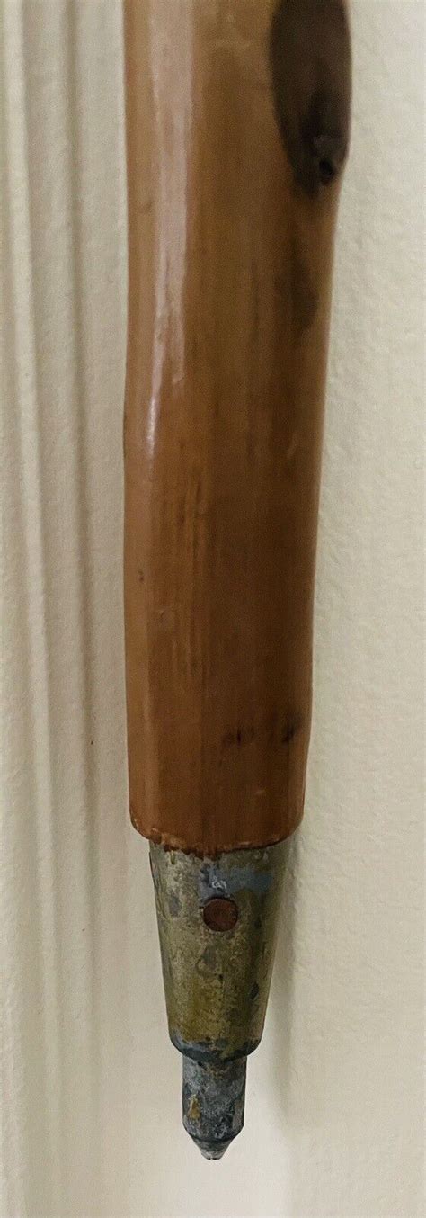 Vintage German Wood Cane Walking Stick With 12 Badges Gem